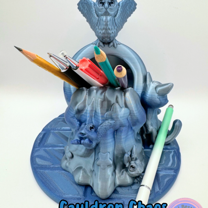 3D Printable Cauldron Chaos Pen Holder by ChibiBestiary