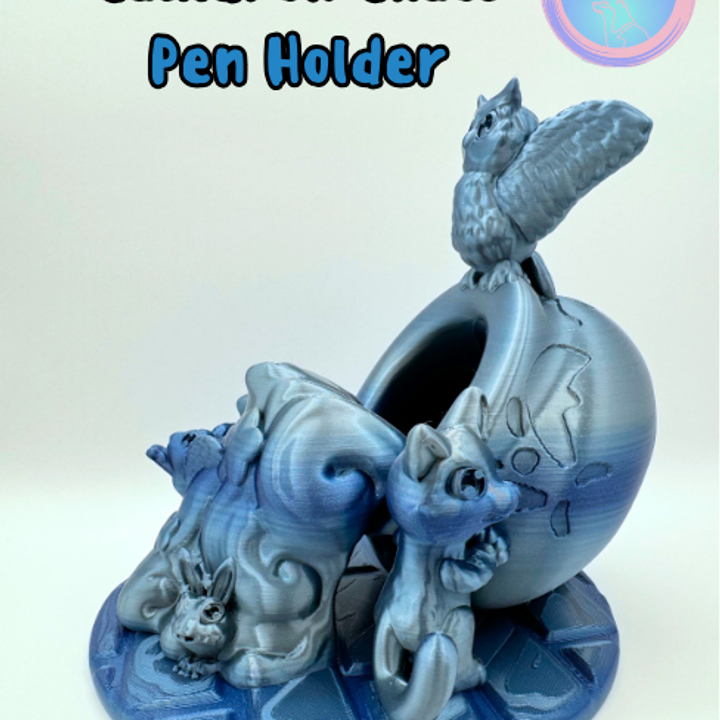 3D Printable Cauldron Chaos Pen Holder by ChibiBestiary