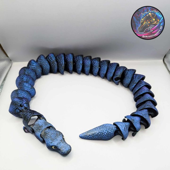 3D Printable Snake Finger + Shoulder Puppet by Kirsten M