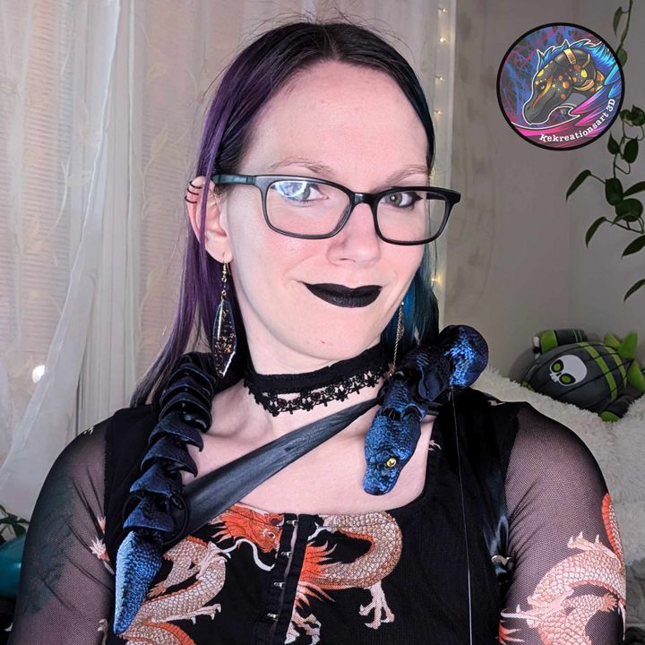 3D Printable Snake Finger + Shoulder Puppet by Kirsten M