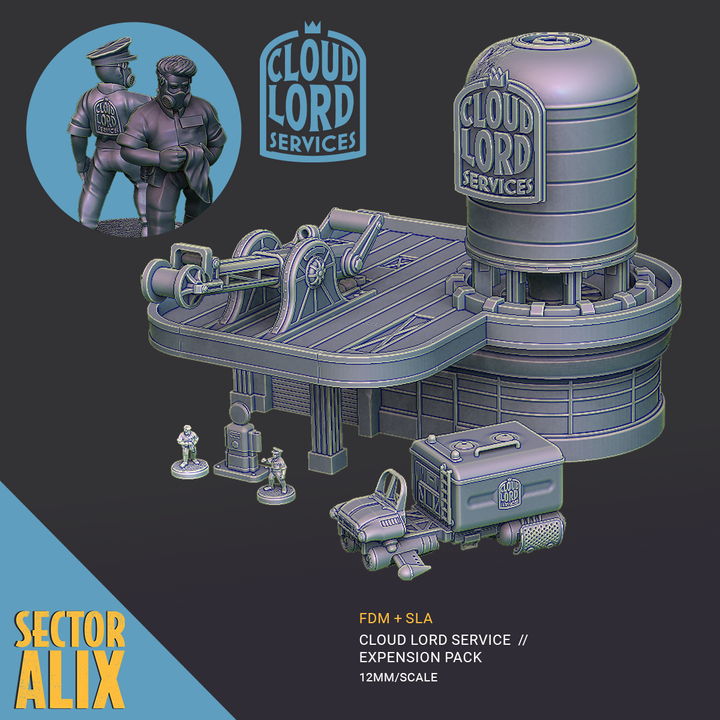 3D Printable SECTOR ALIX - CLOUD LORD SERVICE EXPENSION PACK by Bishok
