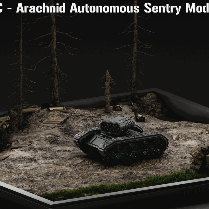 3D Printable The LIC AA - Arachnid Autonomous Sentry - Free version by ...