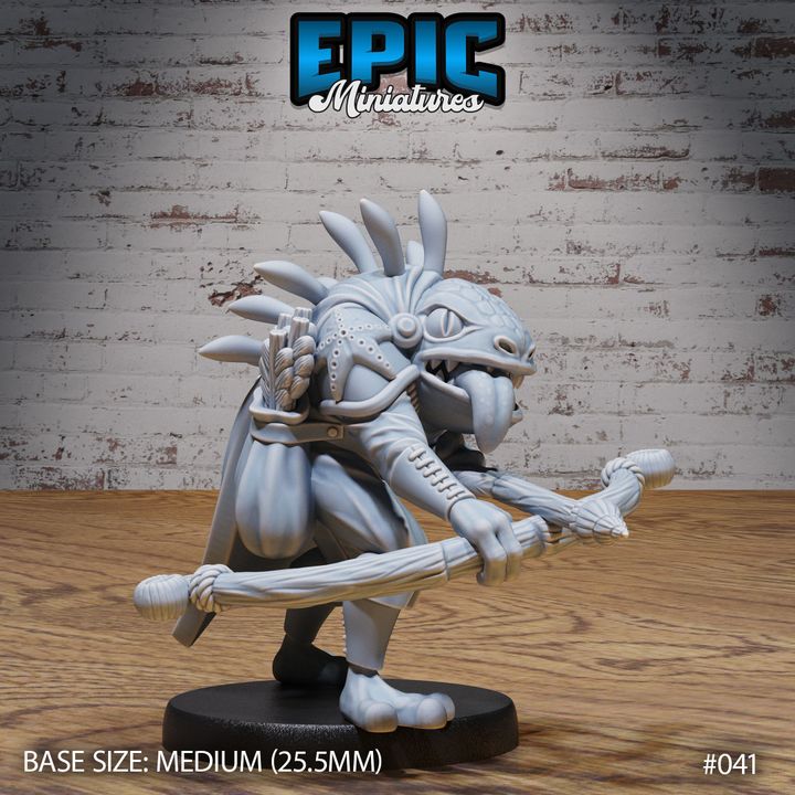 3D Printable River Folk Archer / Fishfolk / Men-Fish Tribe Fighter ...