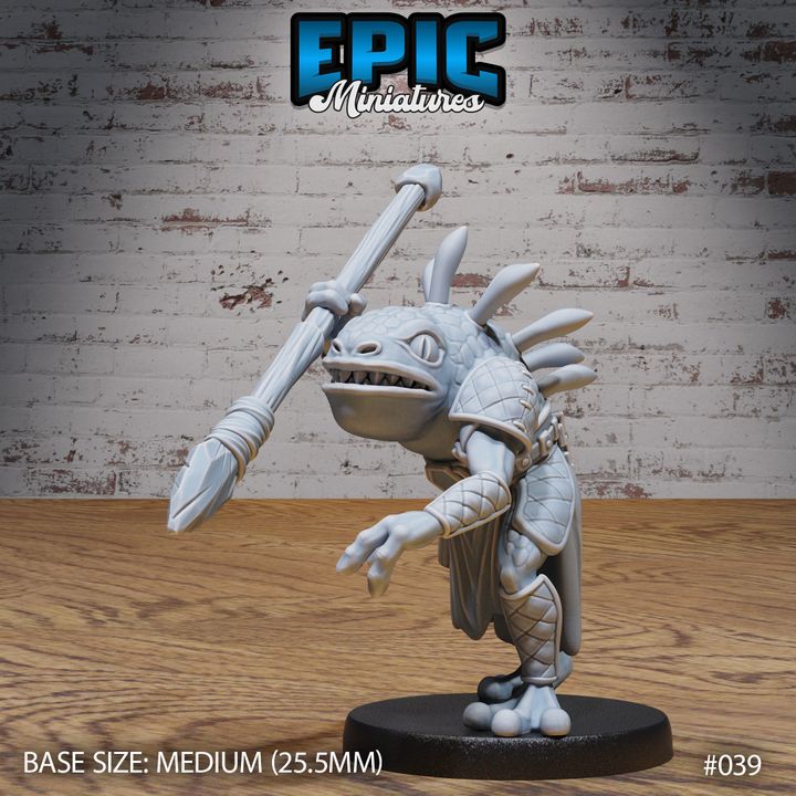 3D Printable River Folk Set / Fishfolk Warrior / Men-Fish Tribe Fighter ...