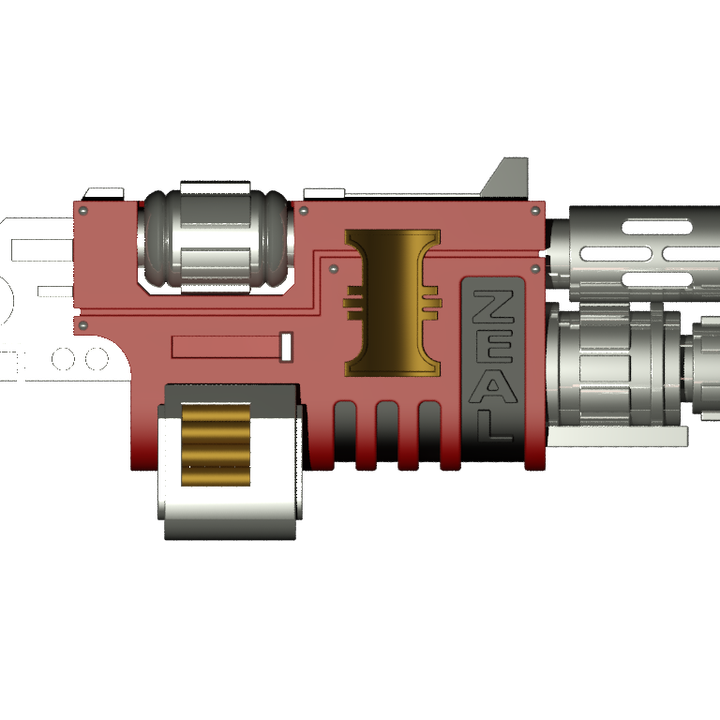 3D Printable Combi Weapon Melta Psychic Cannon ZEAL by AIR 3D STUDIOS