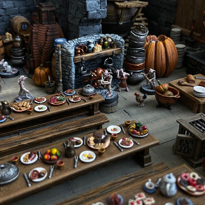 3D Printable House Elves Kitchen by Tiny Furniture