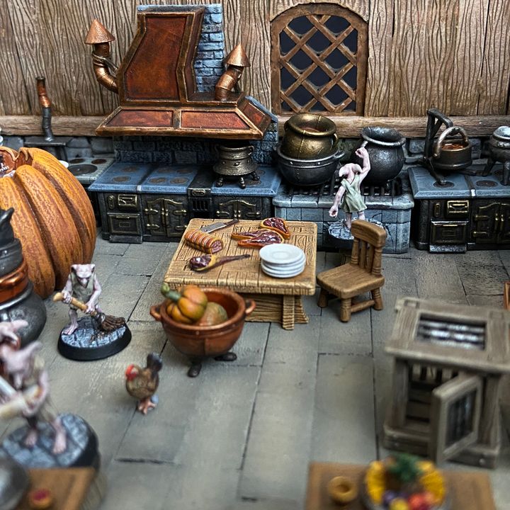 3D Printable House Elves Kitchen by Tiny Furniture