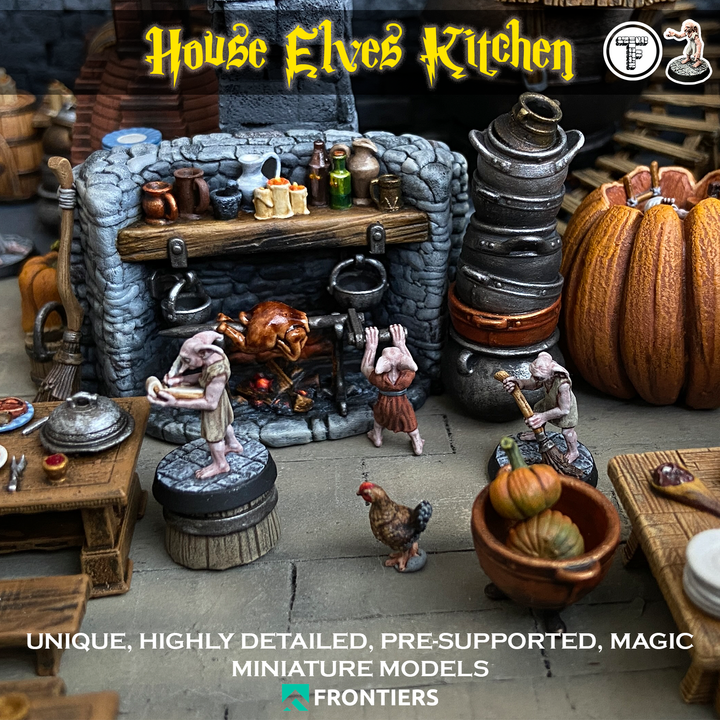 3D Printable House Elves Kitchen by Tiny Furniture