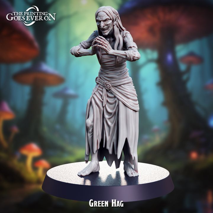 3D Printable Green Hag - Presupported by The Printing Goes Ever On