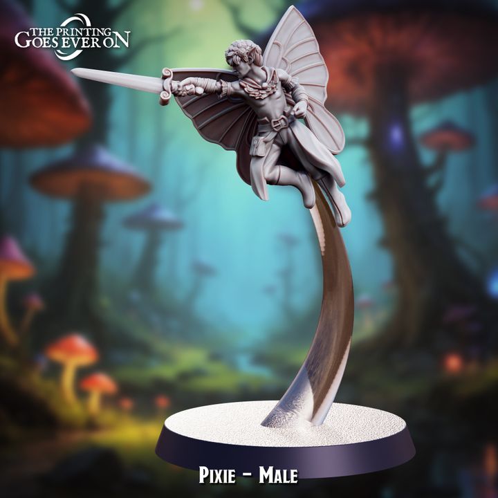 3D Printable Pixie - Male - Presupported by The Printing Goes Ever On