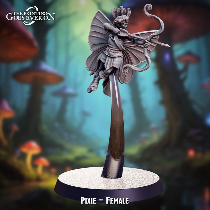3D Printable Pixie - Female - Presupported by The Printing Goes Ever On