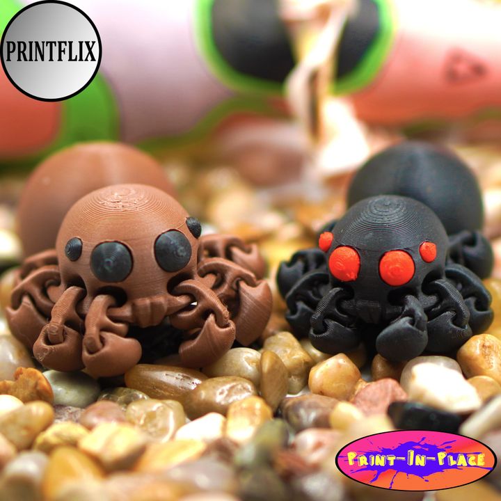 3D Printable FLEXI TINY SPIDER by Printflix