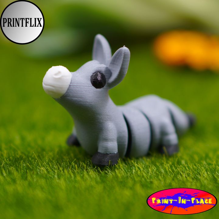 3D Printable FLEXI TINY DONKEY by Printflix