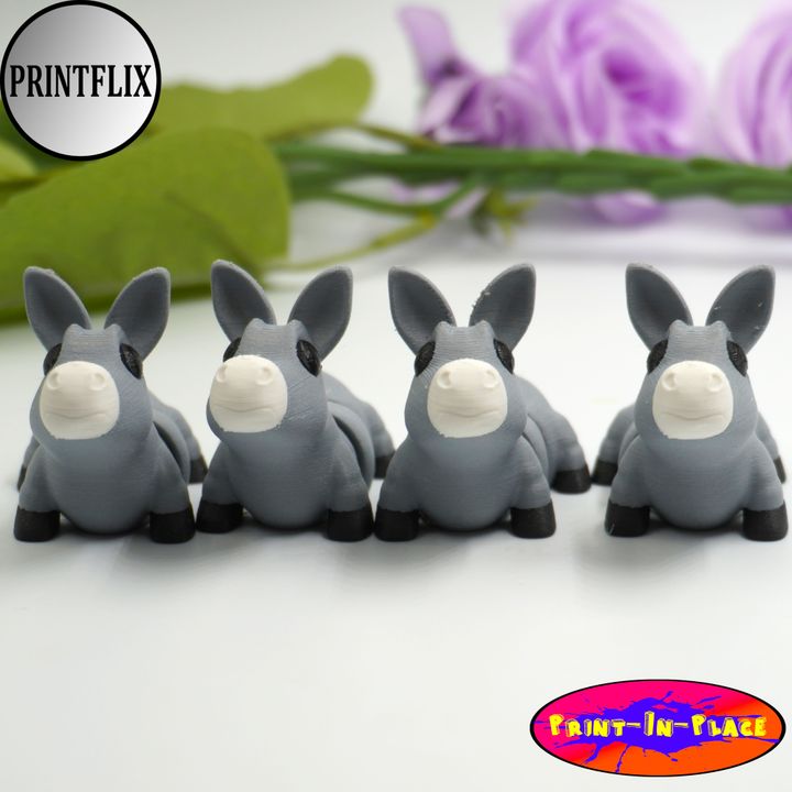 3D Printable FLEXI TINY DONKEY by Printflix