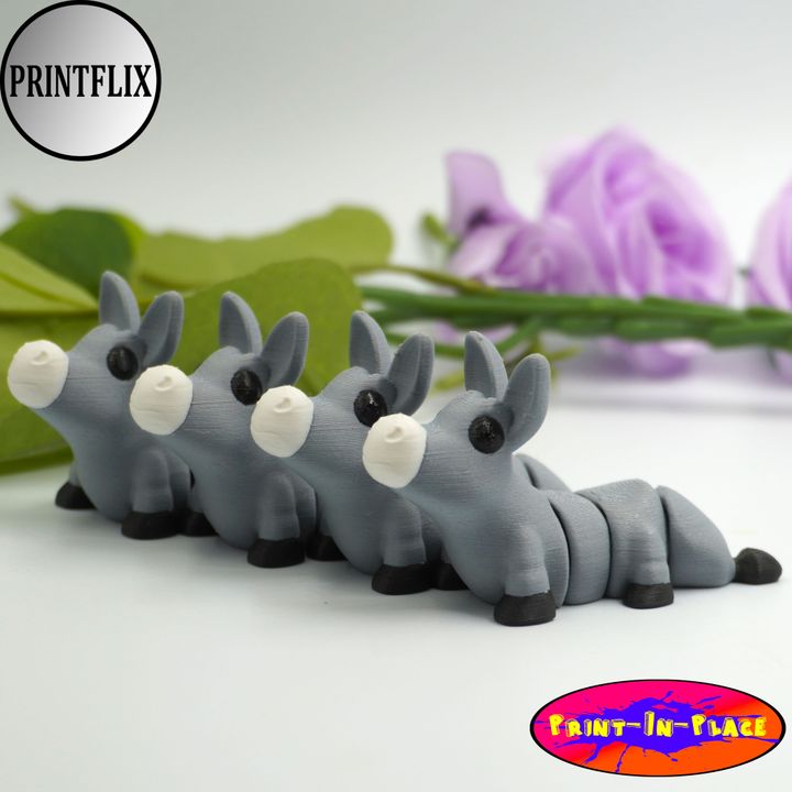 3D Printable FLEXI TINY DONKEY by Printflix