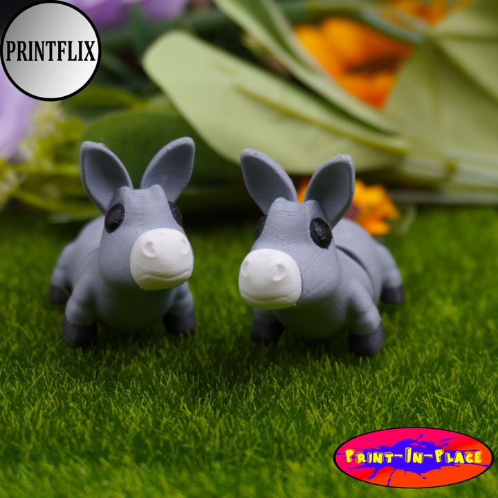 3D Printable FLEXI TINY DONKEY by Printflix