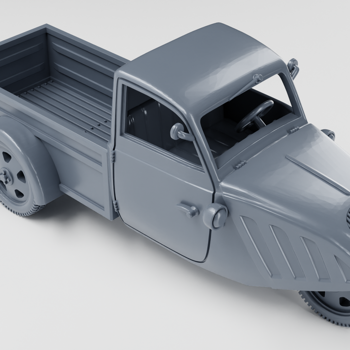 3D Printable Tricycle car Framo 1933 DKW-JF (3-wheeler) (Germany, Interwar+WW2) by Wargame3d