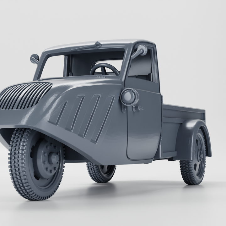 3D Printable Tricycle car Framo 1933 DKW-JF (3-wheeler) (Germany, Interwar+WW2) by Wargame3d