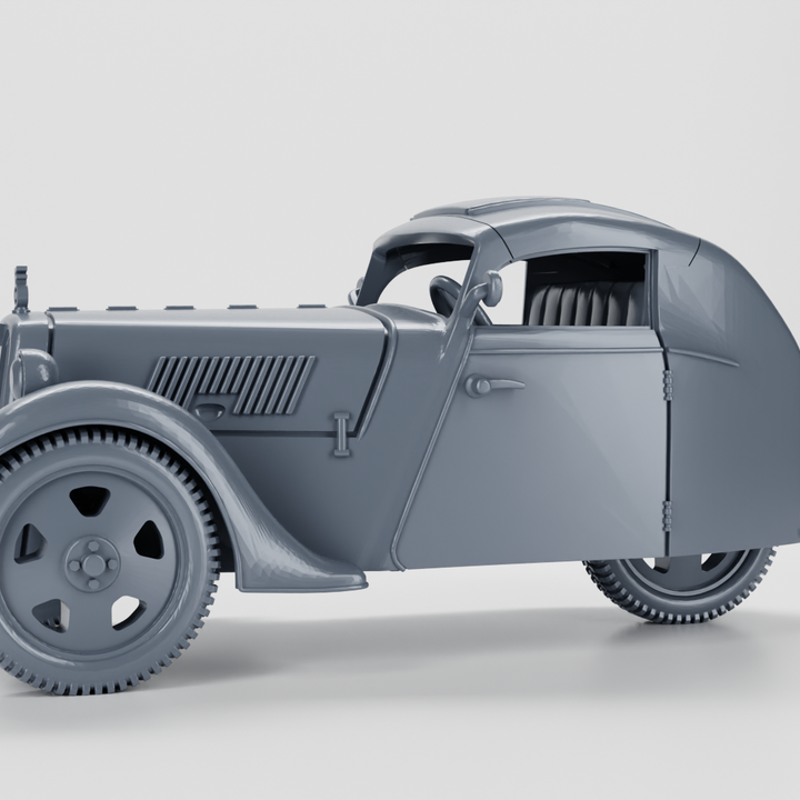 3D Printable Tricycle car Framo Stromer (3-wheeler) (Germany, Interwar+WW2) by Wargame3d