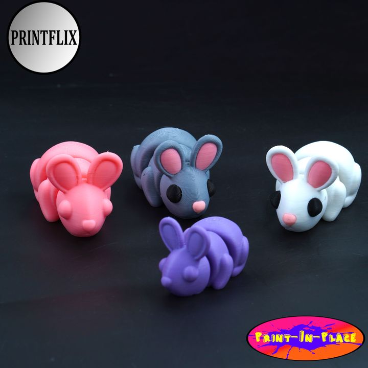 3D Printable FLEXI TINY MOUSE by Printflix