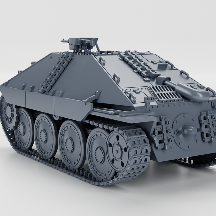 3D Printable Jagdpanzer 38(t) (Hetzer) (Sd.Kfz.138/2) + 3 Tankmen ...