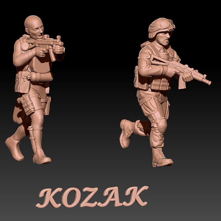 3D Printable Modern frogman and ukranian soldier free by Kozak miniatures
