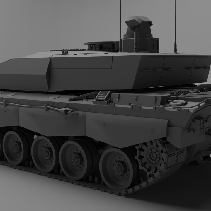 3D Printable British Challenger II 130 MBT main battle tank by The ...