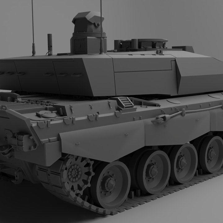 3D Printable British Challenger II 130 MBT main battle tank by The ...
