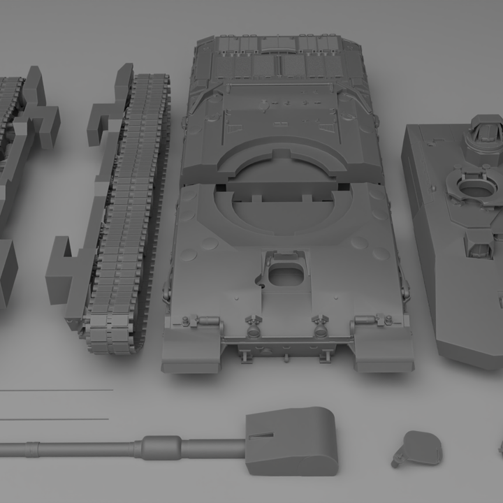 3D Printable British Challenger II 130 MBT main battle tank by The ...