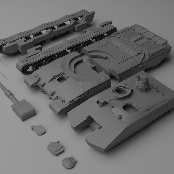 3D Printable British Challenger II 130 MBT main battle tank by The ...