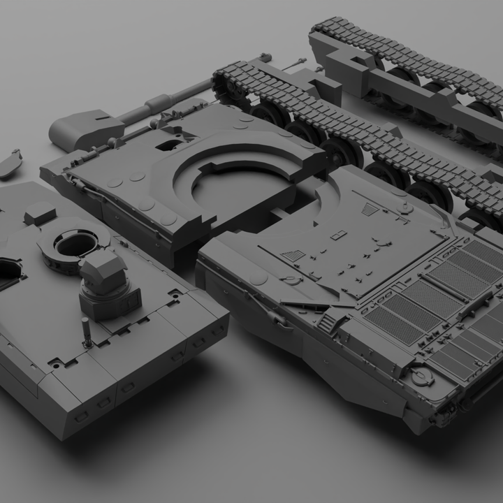 3D Printable British Challenger II 130 MBT main battle tank by The ...