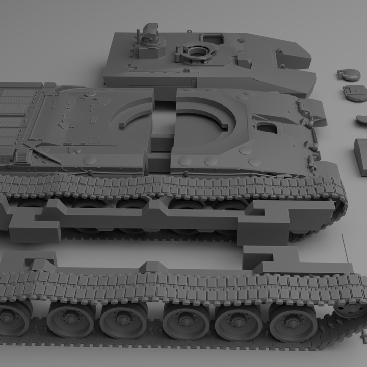 3D Printable British Challenger II 130 MBT main battle tank by The ...