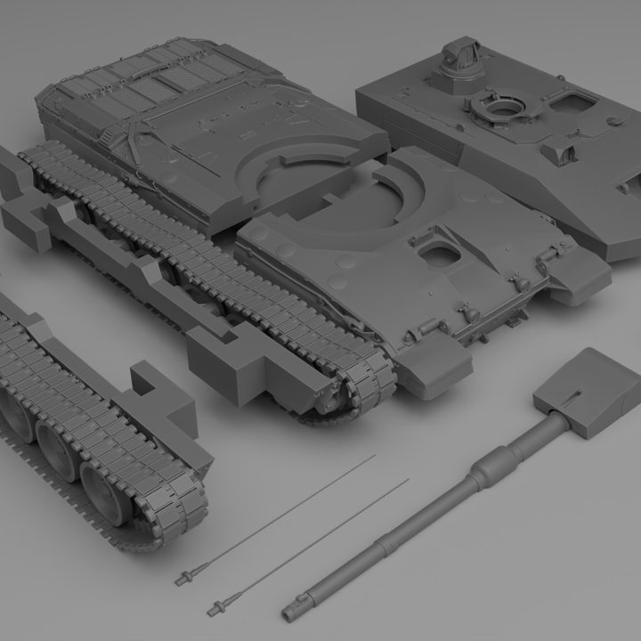 3D Printable British Challenger II 130 MBT main battle tank by The ...