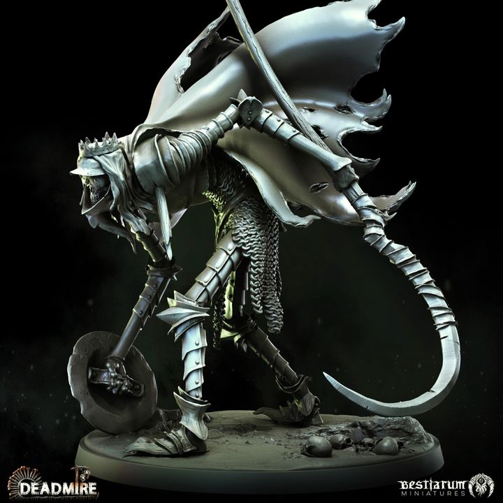 3D Printable The Forsaken King | Deadmire | Undead by Bestiarum Miniatures