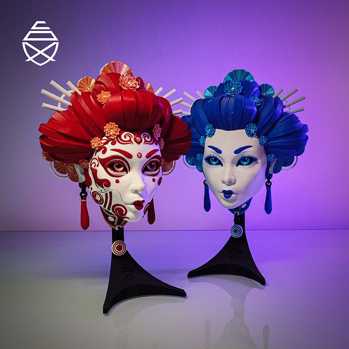 3D Printable GEISHA WALL MASK by PipeCox