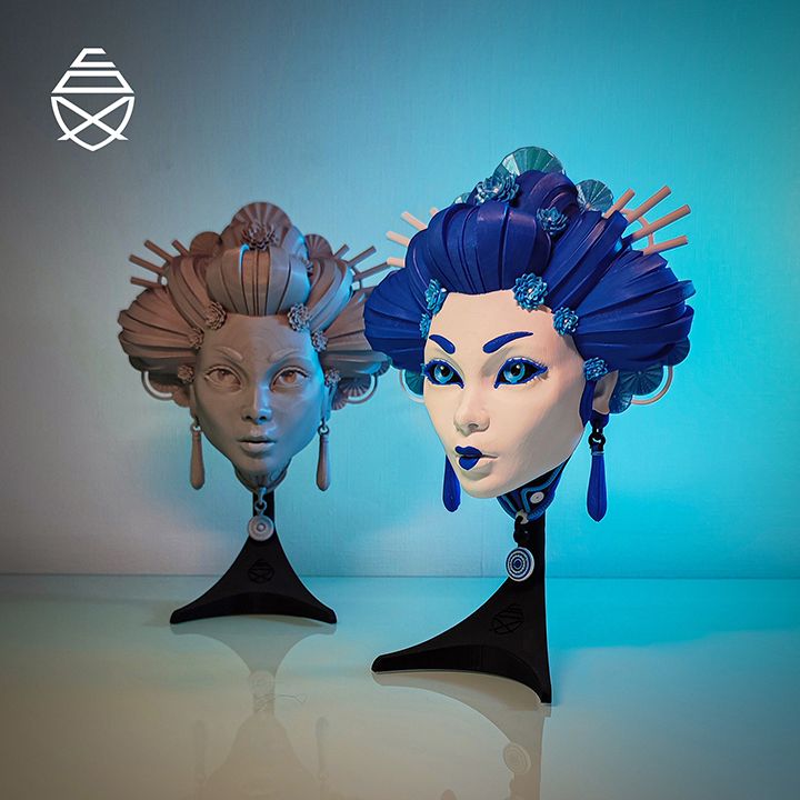 3D Printable GEISHA WALL MASK by PipeCox