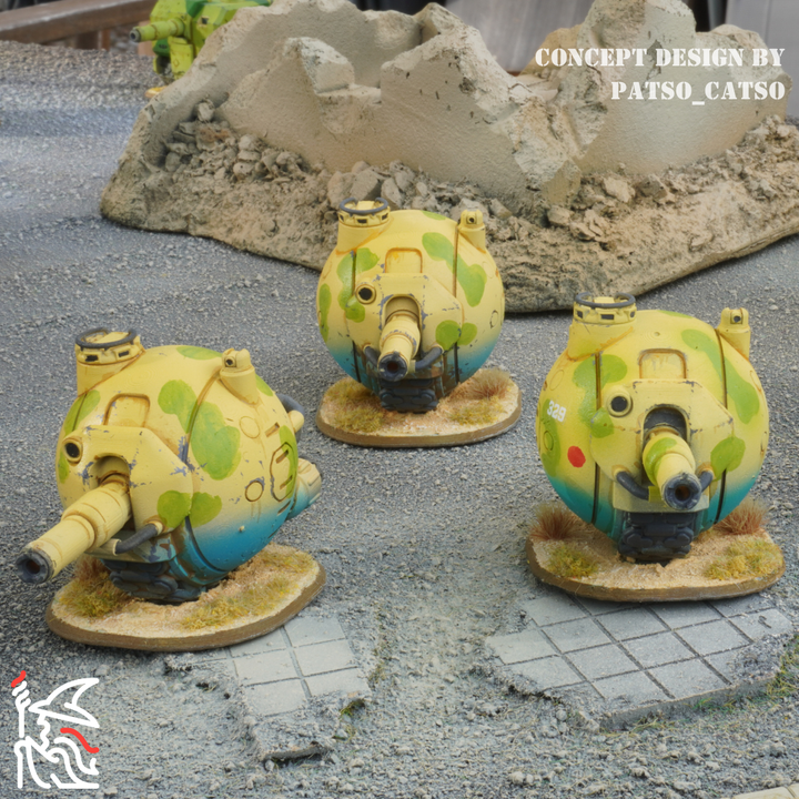 3D Printable [Sphere Army] Sphere Tank by Filamentio