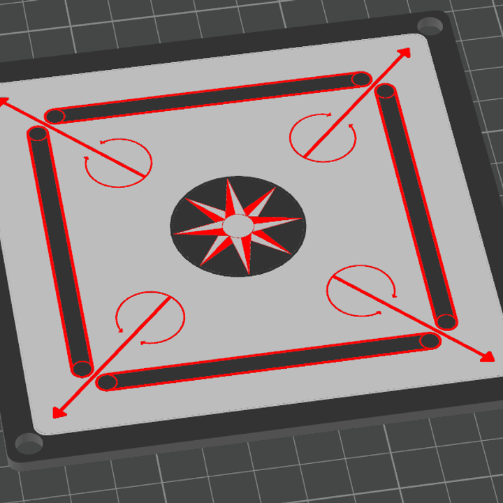 3D Printable Coffee Coaster - Carrom Board - Board Game by Arif Sethi