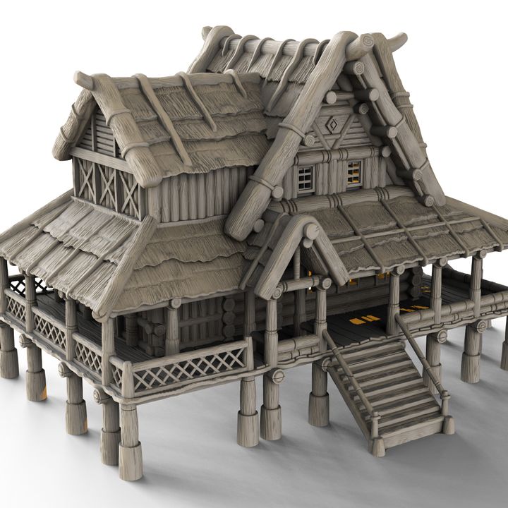 3D Printable The Pirate City Hall on Piles by ZBB EditionS