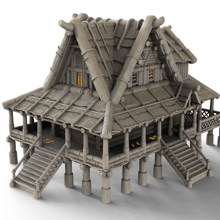 3D Printable The Pirate City Hall on Piles by ZBB EditionS