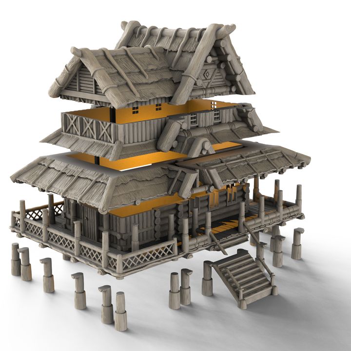 3D Printable The Pirate City Hall on Piles by ZBB EditionS