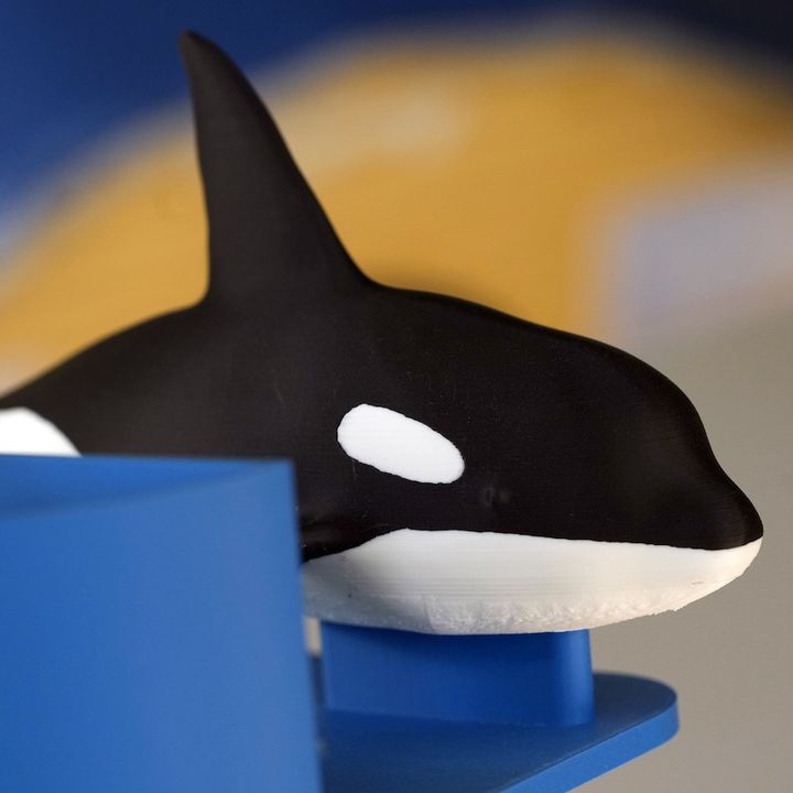 3D Printable Orca pen holder by Philippe Barreaud