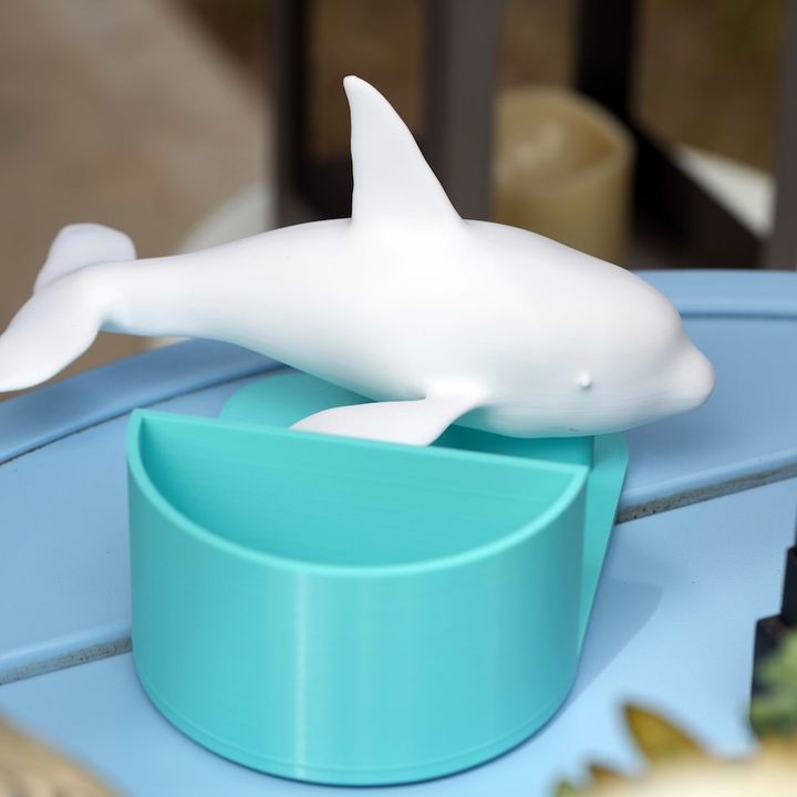 3D Printable Orca pen holder by Philippe Barreaud
