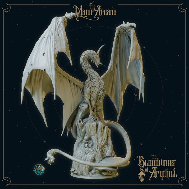 3D Printable Moonstone Dragon by The Shattered Realms