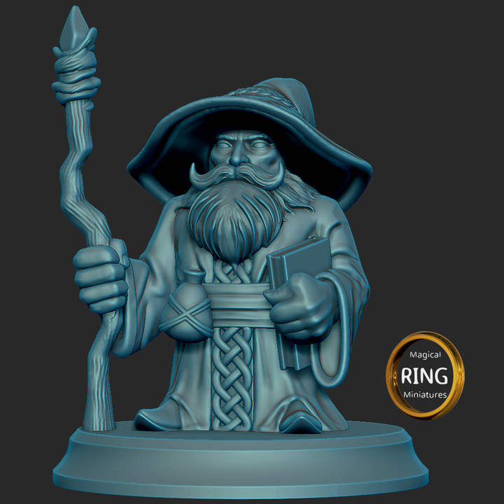 3D Printable Magician hero scale by MagicalRingMiniatures