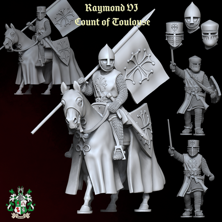 3D Printable Raymond VI, Count of Toulouse (Over 24 Variants ...