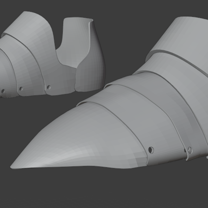 3D Printable Sabatons (Foot armor) by Brian