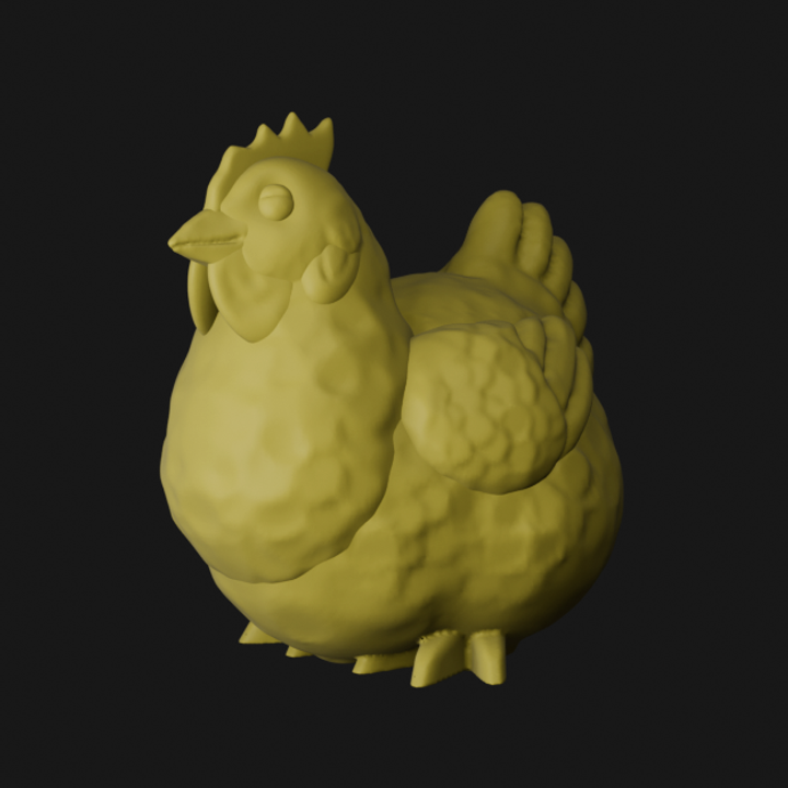 3D Printable Support-Free Hen by Donya Quick