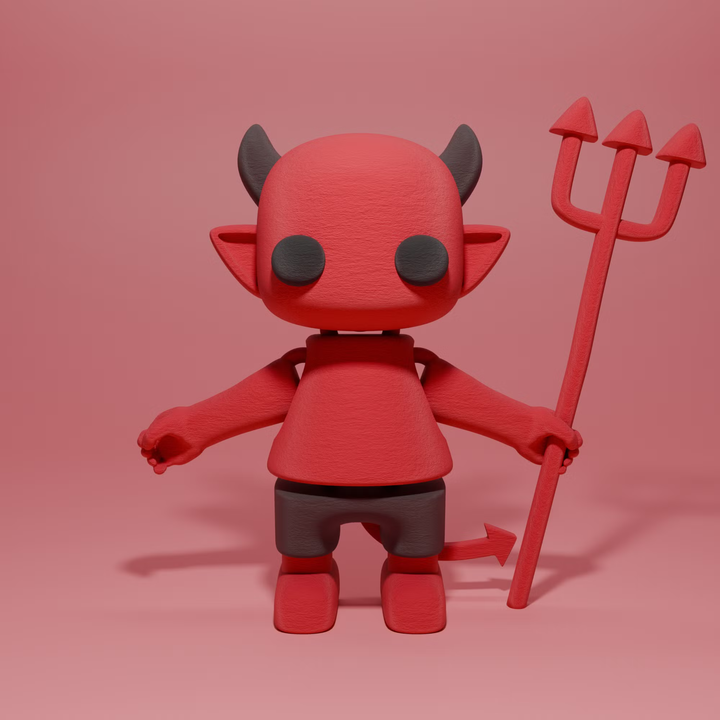 3D Printable 3D Printable Articulated Demon STL Files by Brandon