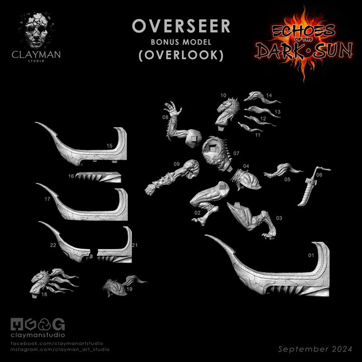 3D Printable Overseer - 32mm - 75mm - 1/10 by Clayman Studio